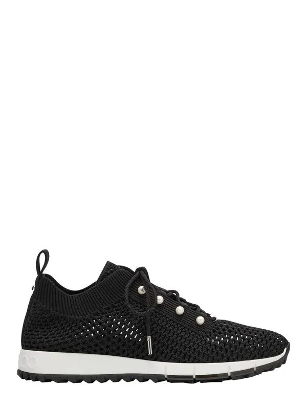 JIMMY CHOO Veles Knit Lace-up Sneakers - Black Multi