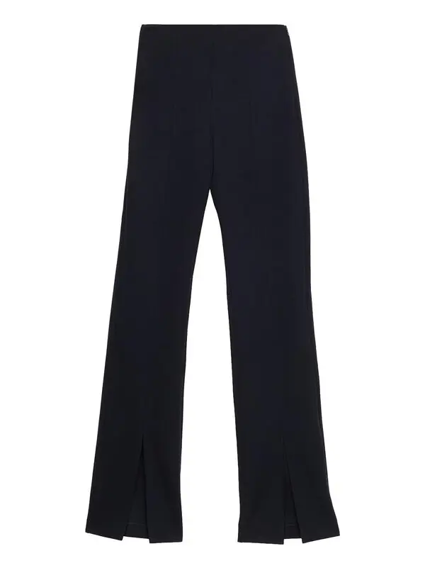 Max Mara Nebbia Slit-hem Straight-leg Pants - Blue
