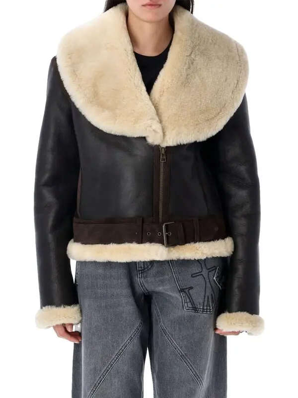 JW Anderson Fur Coat - Brown