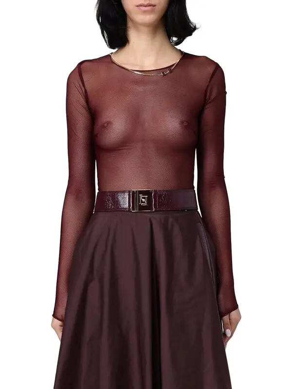 Elisabetta Franchi Top - Burgundy