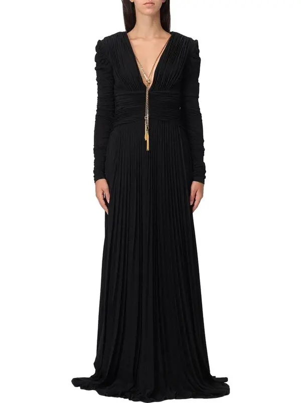 Elisabetta Franchi Long Sleeve Dress - Black