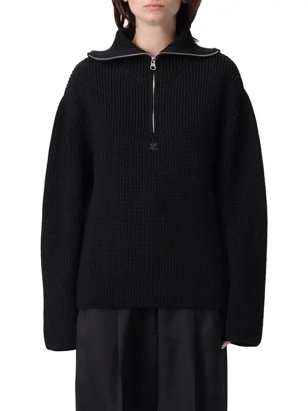COURREGES Pullover Sweater - Black