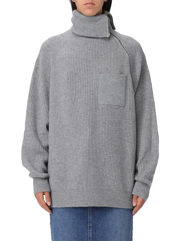 Sportmax Ribbed Pullover Sweater - Grey