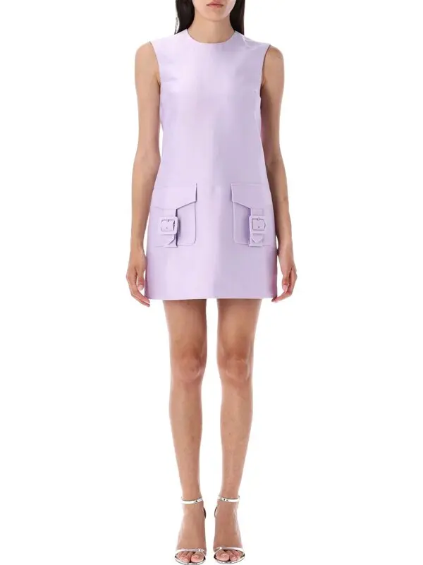 SELF-PORTRAIT Sleeveless Mini Dress - Violet