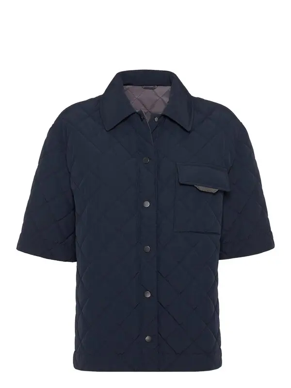 Brunello Cucinelli Padded Short-sleeve Jacket - Blue