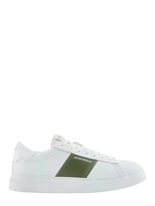 Emporio Armani Contrasting-panel Sneakers - White