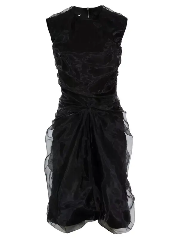 MAISON MARGIELA Sleeveless Ruffled Mini Dress - Black