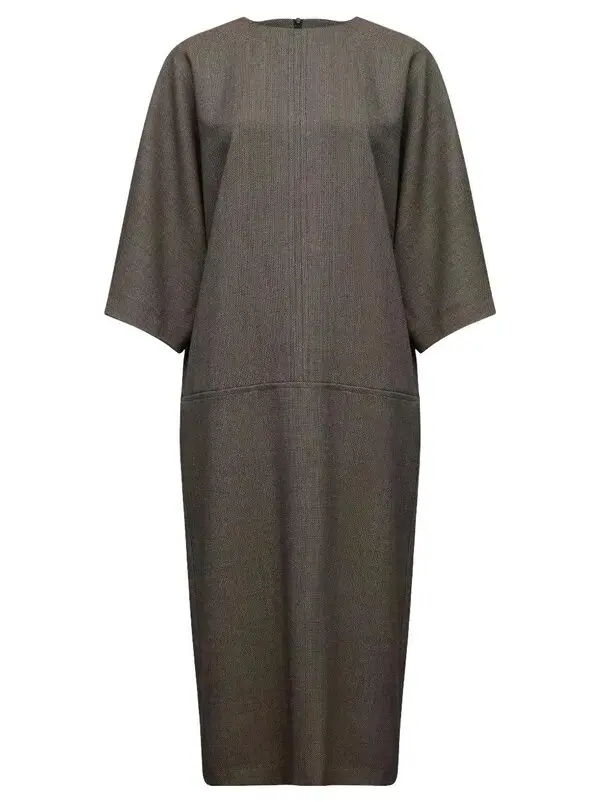 MAISON MARGIELA Textured Midi Dress - Grey