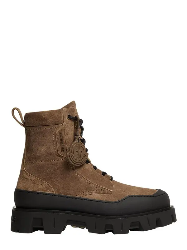 Moncler Peak Path Suede Boots - Brown