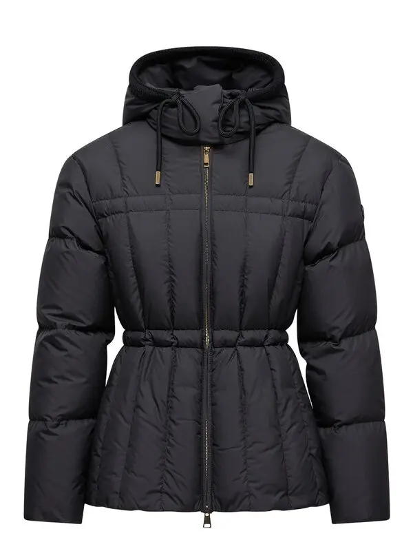 Moncler Estom Vertical-quilted Hooded Down Jacket - Black