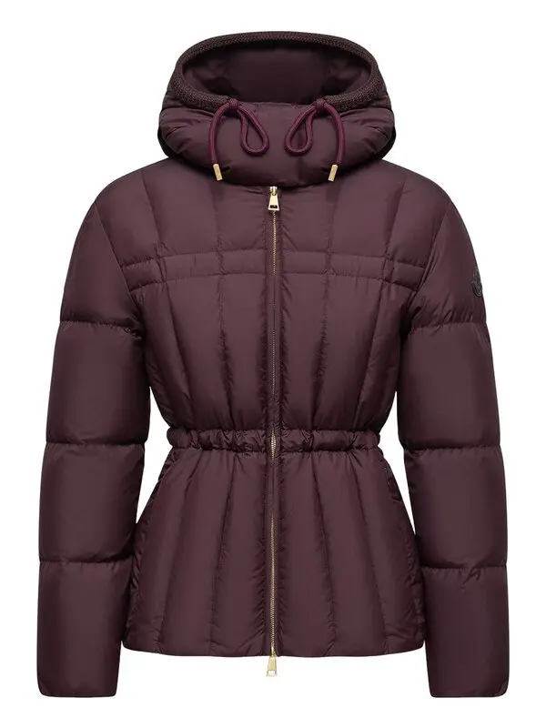 Moncler Estom Vertical-quilted Hooded Down Jacket - Purple