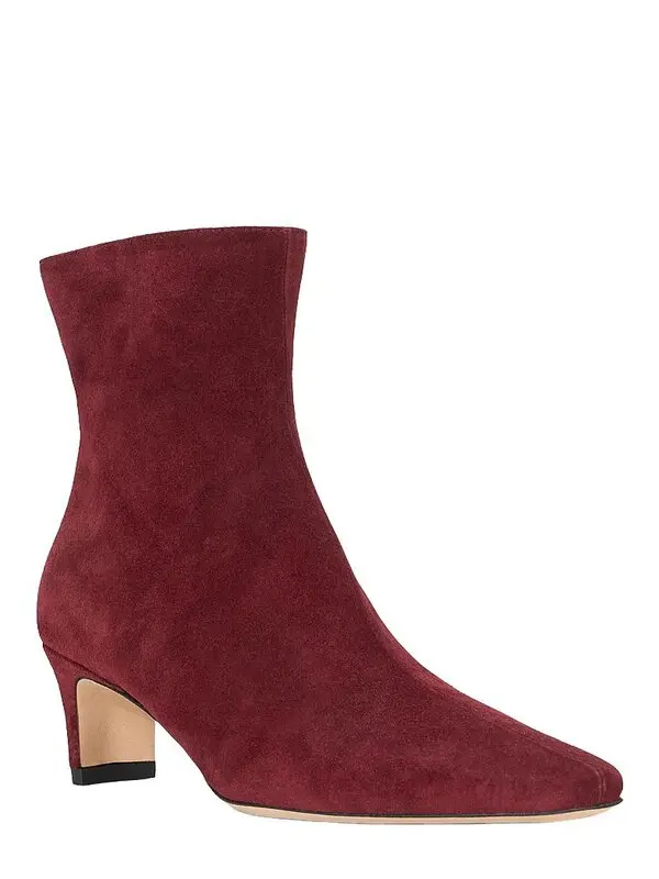 Staud Suede Ankle Booties - Pinot Suede
