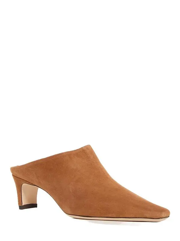 Staud Wally Suede Mules - Tan Suede