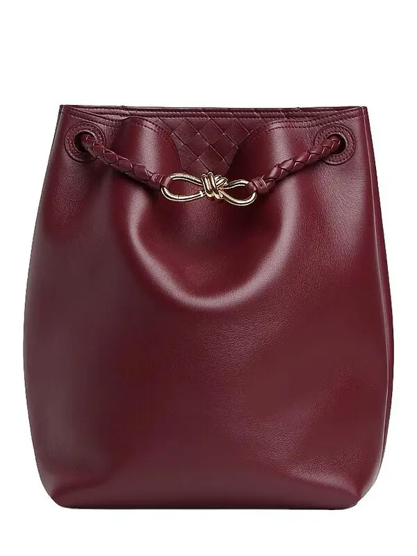 Bottega Veneta Andiamo Bucket Bag - Barolo/muse Brass