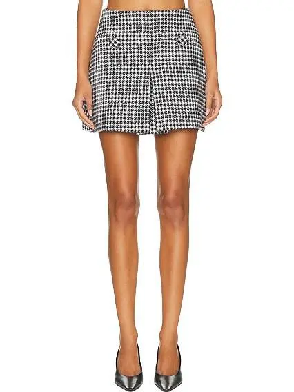 Marc Jacobs Gingham Tweed Mini Skirt - Black Multi