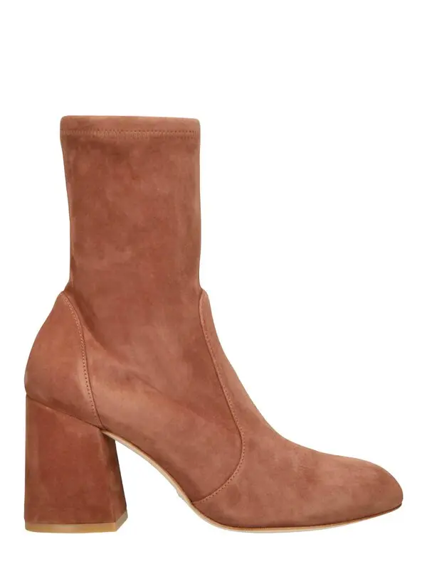 STUART WEITZMAN Flareblock Heeled Boots 85 - Brown