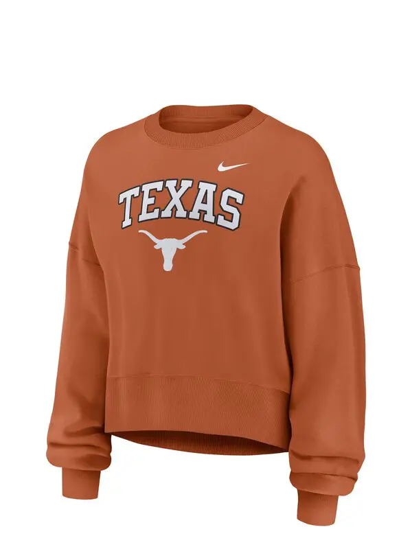 Nike Texas Phoenix Arch College Pullover Crew - Orange