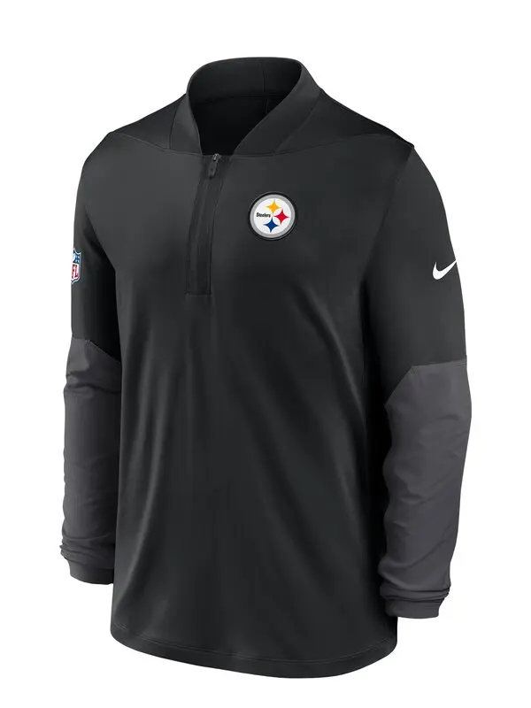 Nike Pittsburgh Steelers Feel The Pressure Dri-fit Nfl 1/2-zip Top - Black