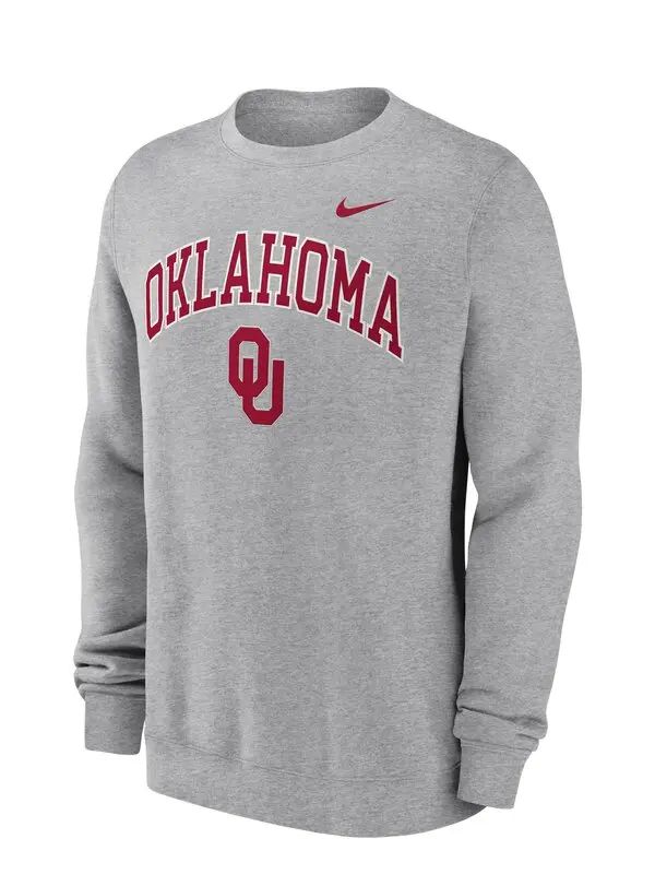 Nike Oklahoma Arch College Pullover Crew - Grey