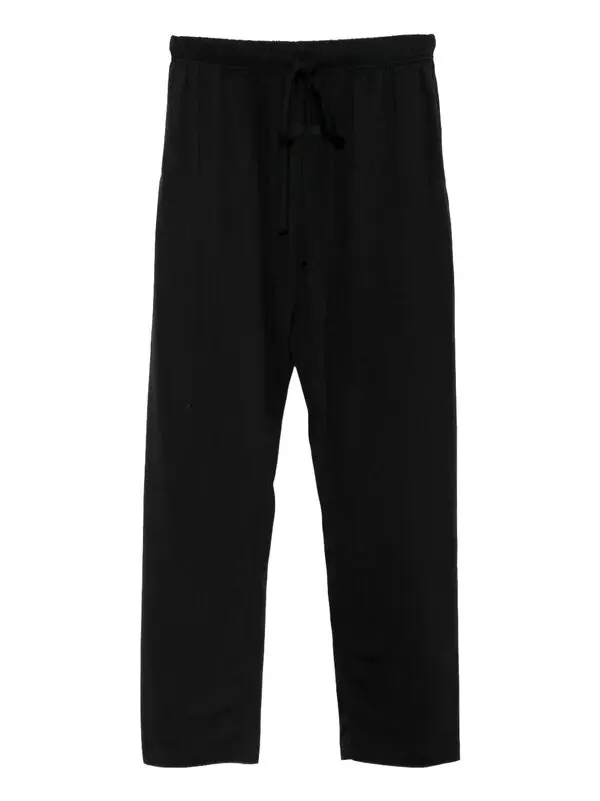 Fear Of God Logo-patch Trousers - Black
