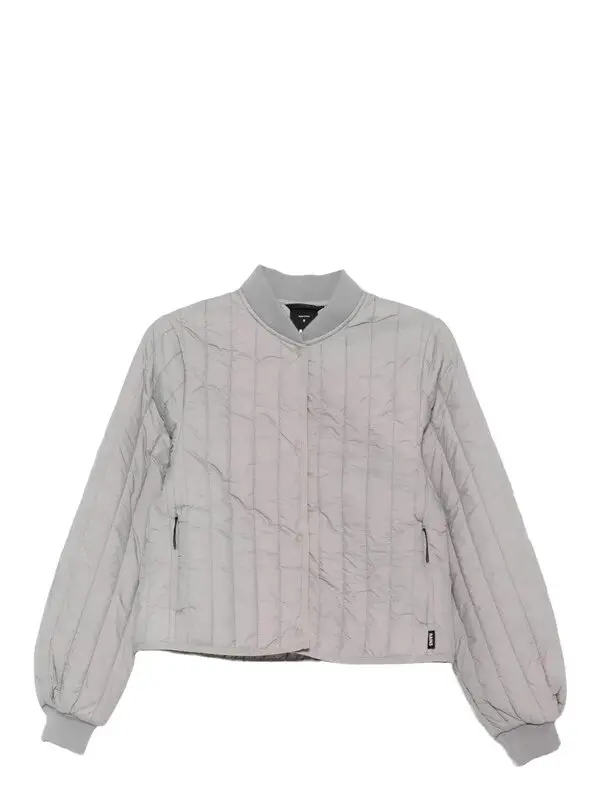 Rains Banja Liner Quilted Bomber Jacket - Grey