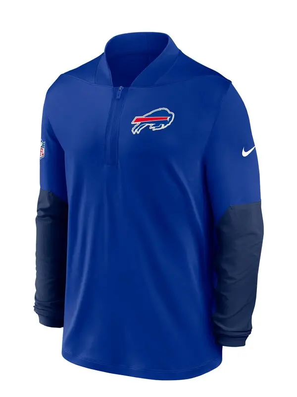 Nike Buffalo Bills Feel The Pressure Dri-fit Nfl 1/2-zip Top - Blue