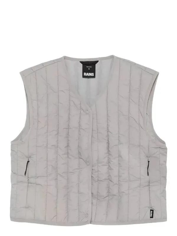 Rains Quilted Button Gilet - Grey