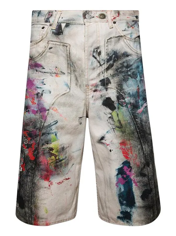 Acne Studios Grafitti Print Shorts - White