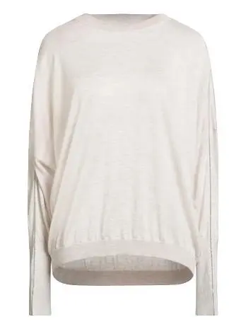 Brunello Cucinelli Cashmere Blend Crewneck Sweater - Beige
