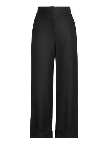 Peserico Wide-leg Flannel Pants - Black