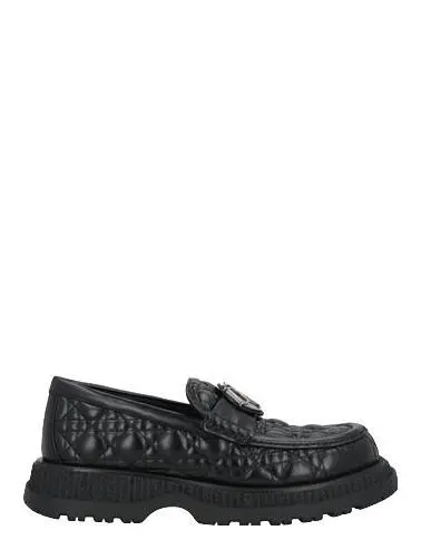 Dior Quilted Leather Loafers With Lug Sole - Black