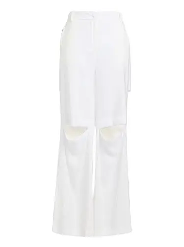 JIJIL Wide-leg Satin Pants - White