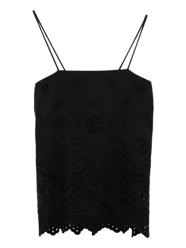 BAMBAH Eyelet Tank Top - Black