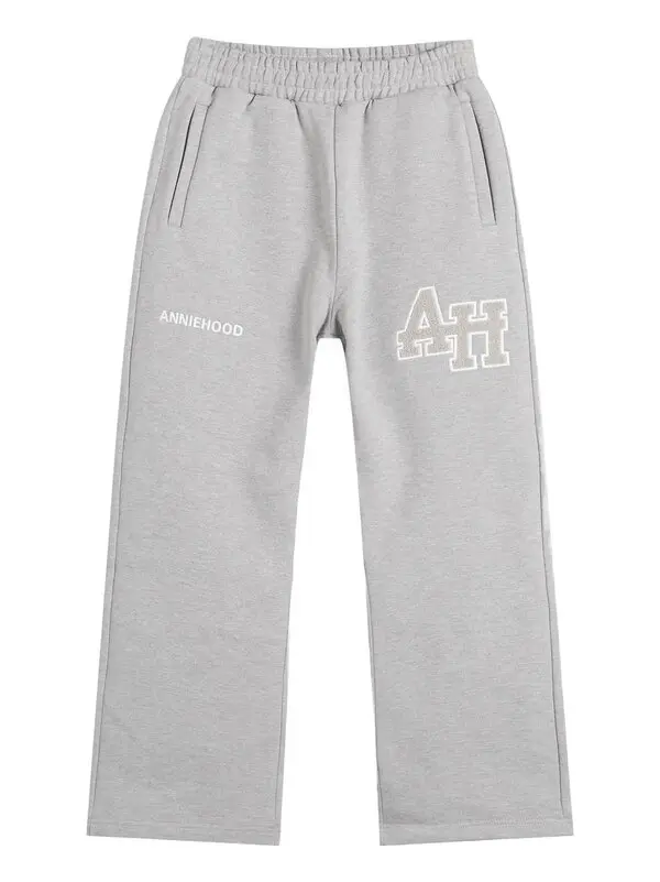 ANNIE HOOD College Straight-leg Joggers - Grey/grey