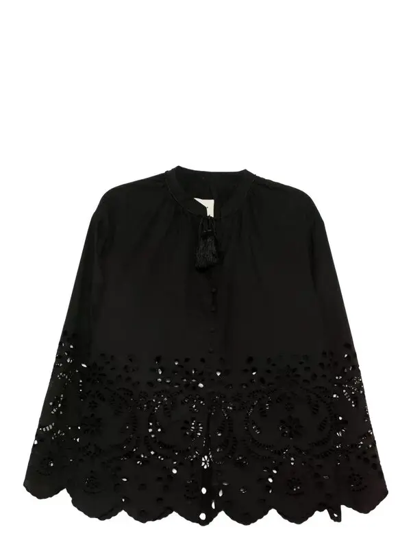 BAMBAH Eyelet Blouse - Black