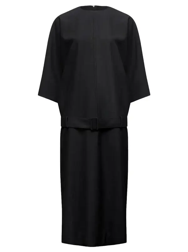 MAISON MARGIELA Belted Midi Dress - Black