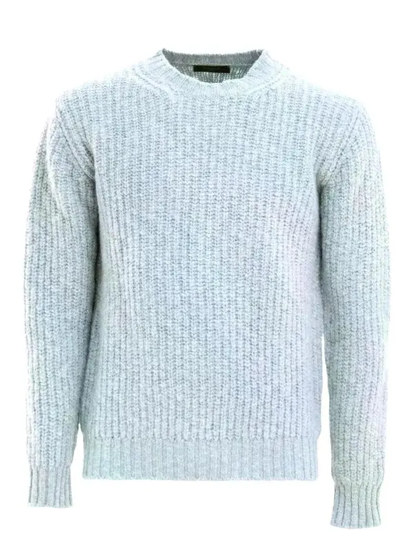 ZANONE Ribbed Crew-neck Sweater - Blue