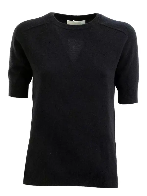 LISA YANG Short-sleeve Cashmere Sweater - Black