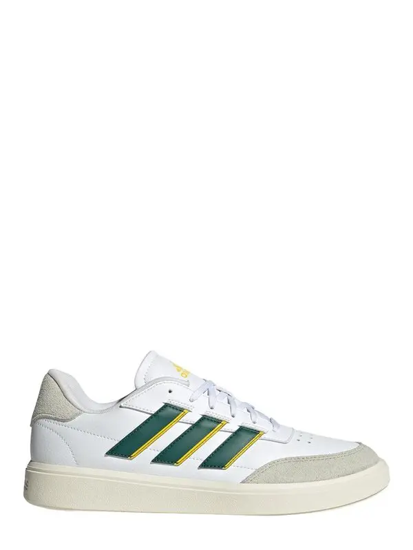 Adidas Courtblock Athletic Sneakers - Cloud White/collegiate Green/utility Yellow