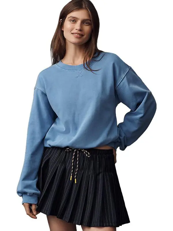 PILCRO Niki Bubble Sweatshirt - Cornflower