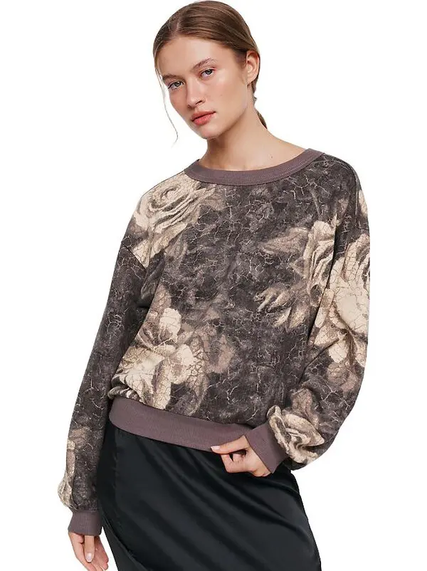 PILCRO Niki Sweatshirt - Grey Pattern
