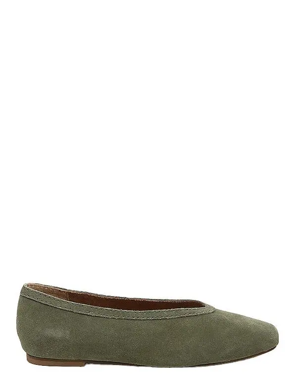 KELSI DAGGER BROOKLYN Freya Square-toe Ballet Flats - Green