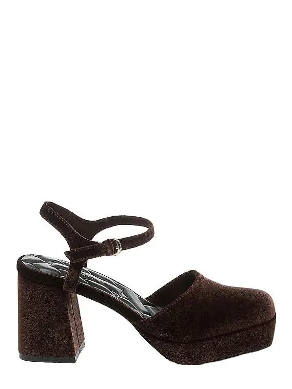 KELSI DAGGER BROOKLYN Edna Mary Jane Heels - Dark Brown