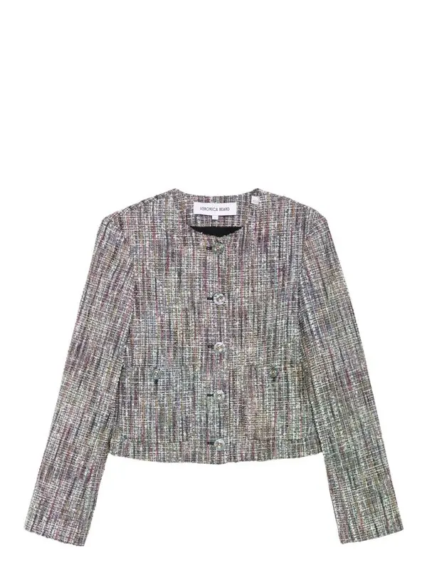 Veronica Beard Tweed Buttoned Jacket - Grey