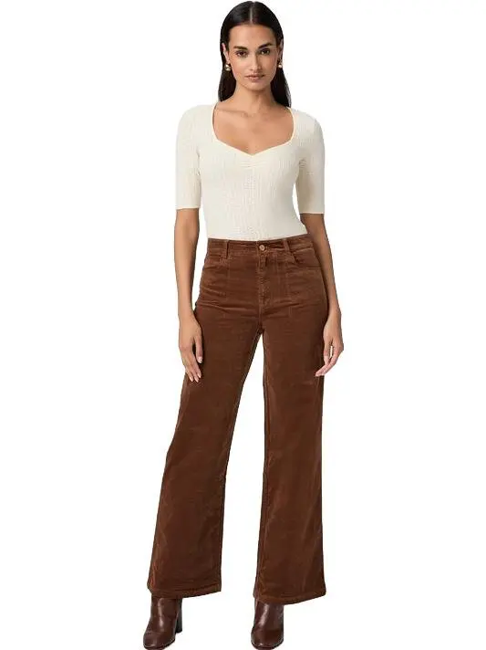 Paige Anessa Wide Leg Pant - Brown