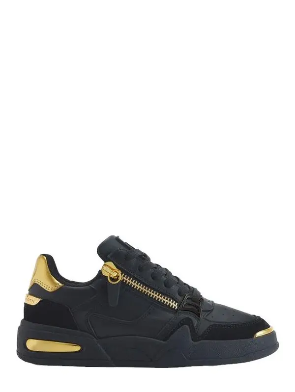 GIUSEPPE ZANOTTI Low-top Sneakers With Zipper Detail - Black