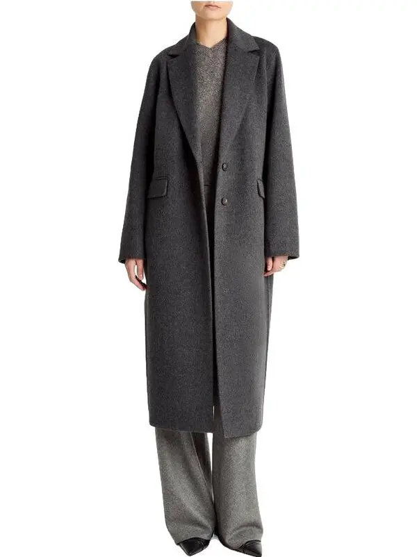 Vince Wool-blend Single-breasted Coat - Gray