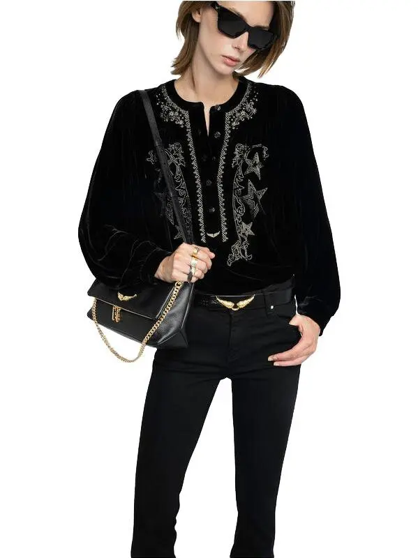 Zadig&Voltaire Tigy Velvet Blouse - Black