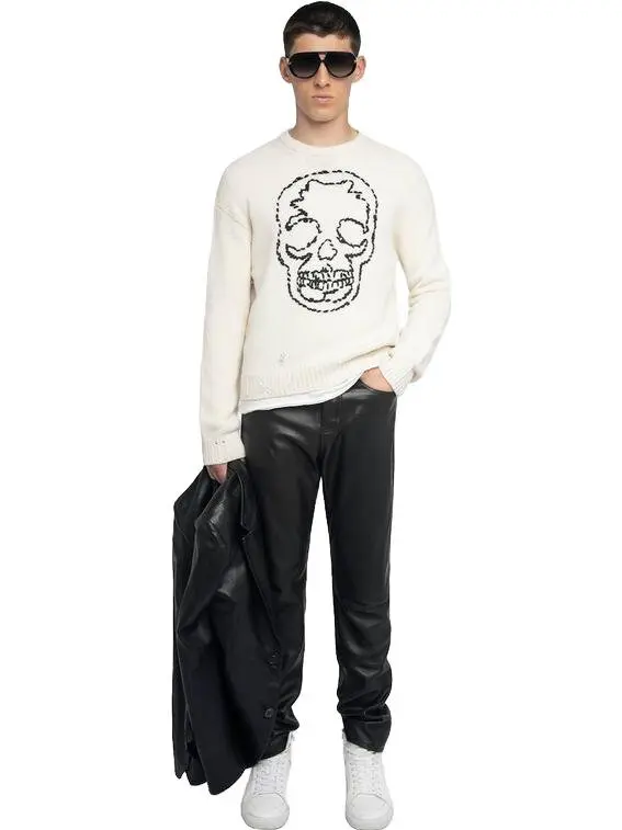 Zadig&Voltaire Marko Skull Sweater - Neutral / White