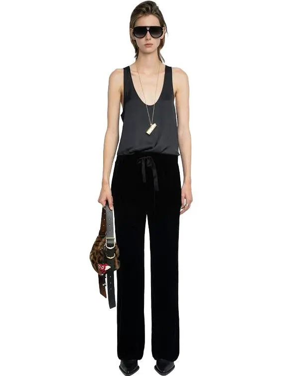 Zadig&Voltaire Poma Velvet Jogger Trousers - Black
